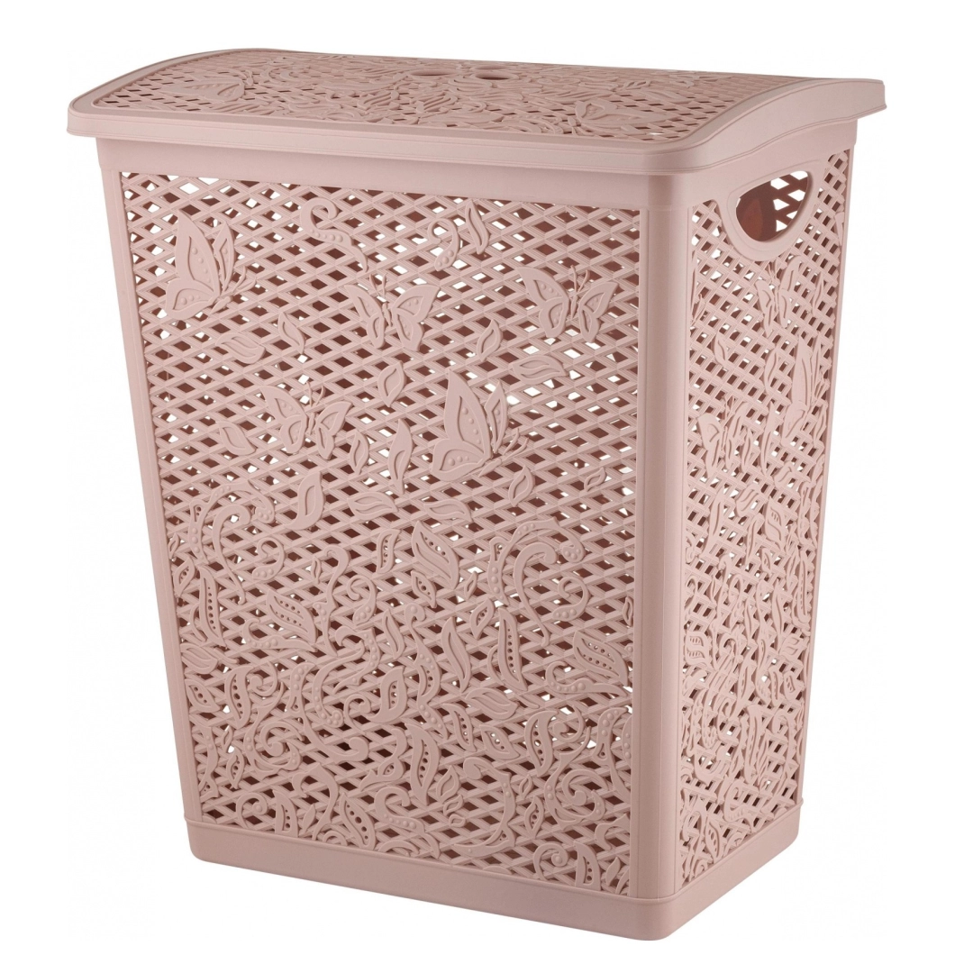 Keeplex Fiori gul naqshli kir savati, plastikdan yasalgan, 35 litr ...