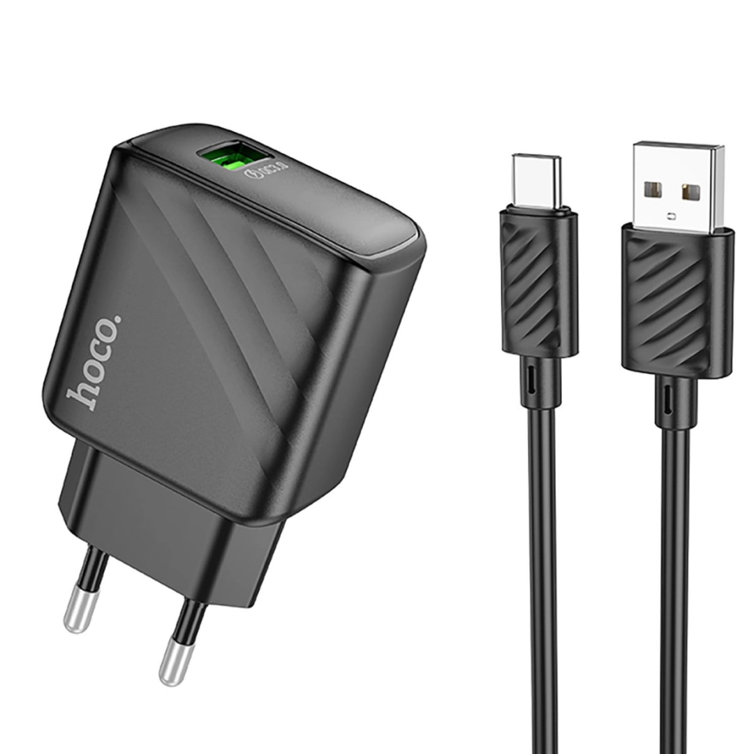 Зарядное устройство Hoco CS21A USB 18W (USB/Type-C) чёрный купить в ...