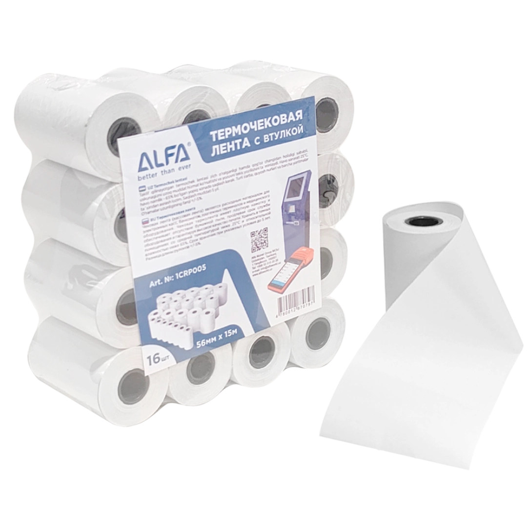 Термочековая Лента 16 шт в рулоне 56мм*12м 1CRP001 купить в ASAXIY: цены, характеристики, отзывы